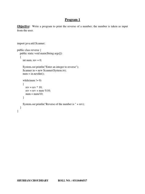 Java Program 1 10 Pdf