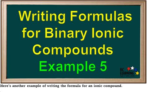 binary ionic compounds formulas