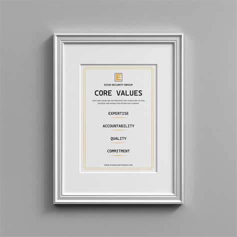 Echo Security Group Core Values Echo Security Group Posted On The