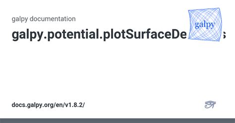 galpy potential plotsurfacedensities — galpy v1 8 2 documentation