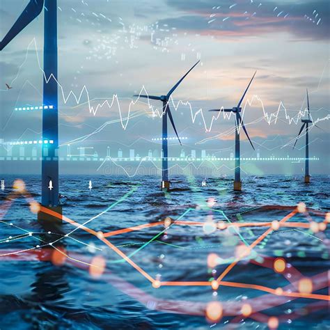 Offshore Wind Farm With Financial Analysis Overlay Stock Image Image Of Wind Overlay 324698951