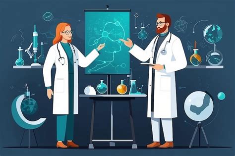 Premium Photo Teacher Leading Discussion On Cuttingedge Scientific Discoveries Vector