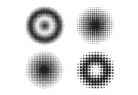 Halftone Circular Background Set 12697291 Vector Art At Vecteezy