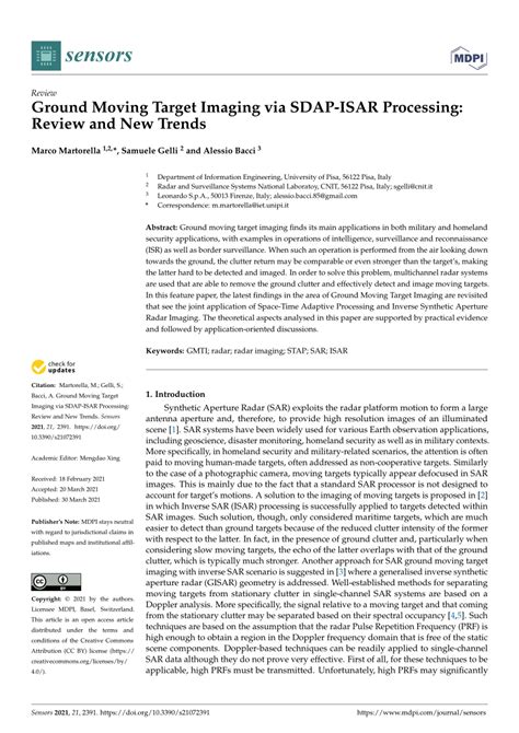 pdf ground moving target imaging via sdap isar processing review and
