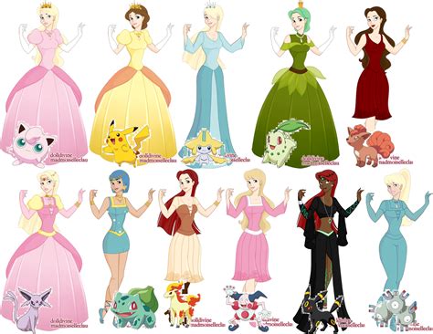 Disney Nintendo Ladies Pokemon By Roseprincessmitia On Deviantart