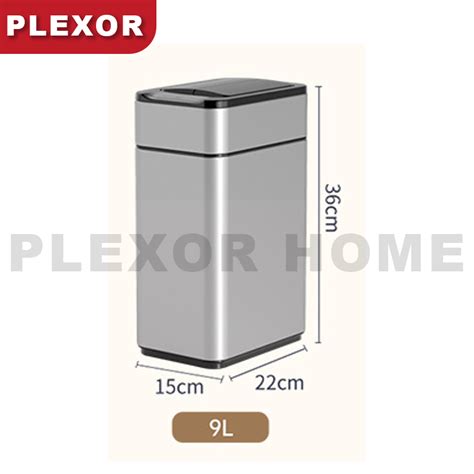 Plexor 9l 15l 20l 30l Smart Motion Sensor Stainless Steel Garbage Can