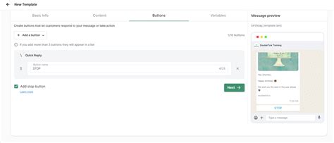 How To Add Buttons In Message Template Doubletick Docs