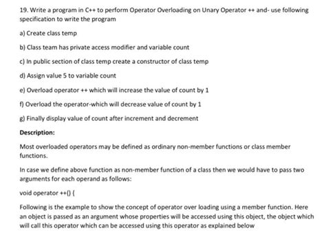Solved 19 Write A Program In C To Perform Operator