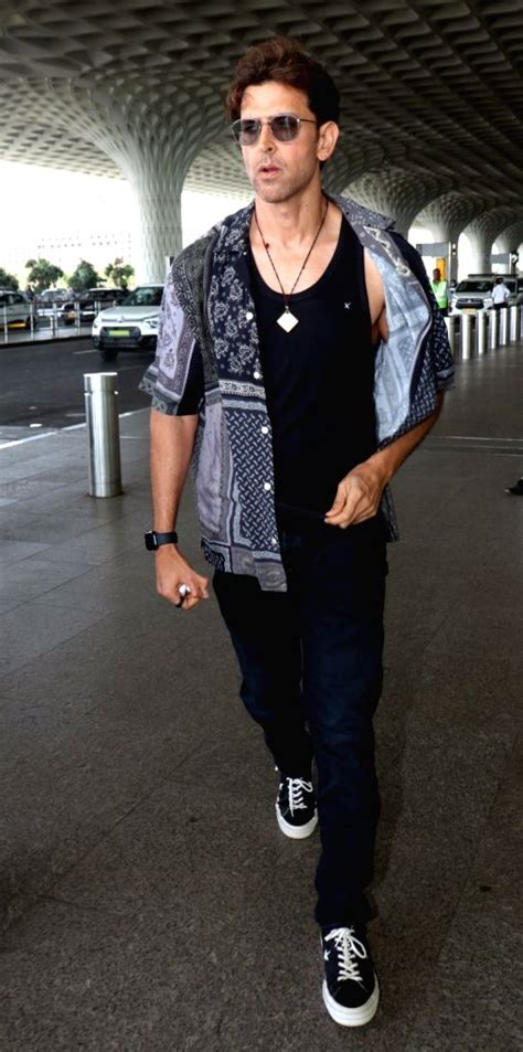 Mumbai Indian Actor Hrithik Roshan At Airport