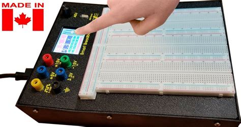 Powered Solderless Breadboard With Touch Screen Volt And Current Meter And Pulse Generator