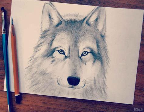 نقاشی سیاه قلم ساده و ابتدایی منظره عکس نودی