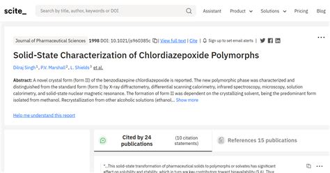Solid State Characterization Of Chlordiazepoxide Polymorphs