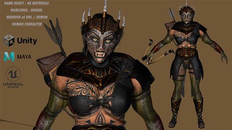 3d Aaa 3d Fantasy Female Character The Demon Warrior 02 Or