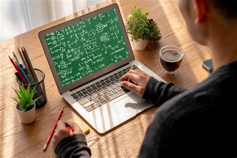 Premium Photo Mathematic Equations And Modish Formula On Computer Screen Showing Concept Of