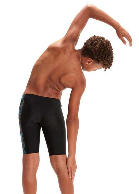 Speedo Boys Hyperboom Splice Jammer Black Bolt
