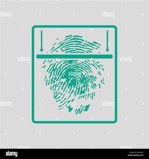 Fingerprint Scan Icon Gray Background With Green Vector Illustration Stock Vector Image And Art