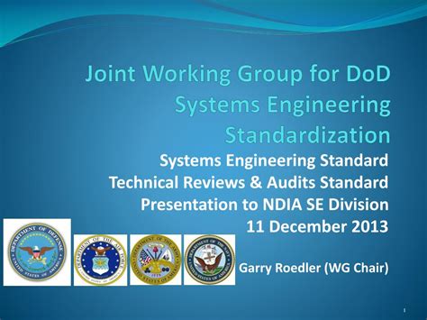 Ppt Joint Working Group For Dod Systems Engineering Standardization