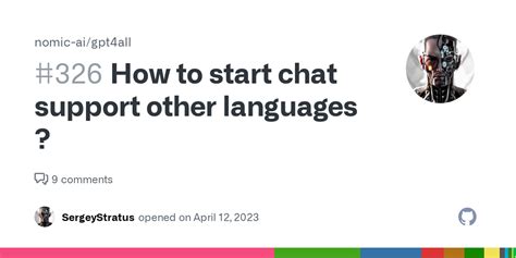 How To Start Chat Support Other Languages · Issue 326 · Nomic Ai
