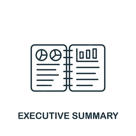 Simple Monochrome Executive Summary Icon For Infographics Templates And