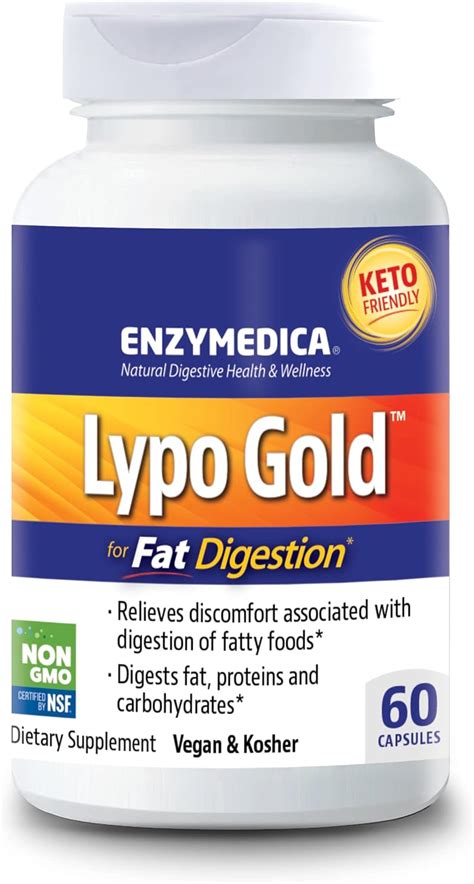Enzymedica Lypo Gold Concentrated Amounts Of Lipase Enzyme