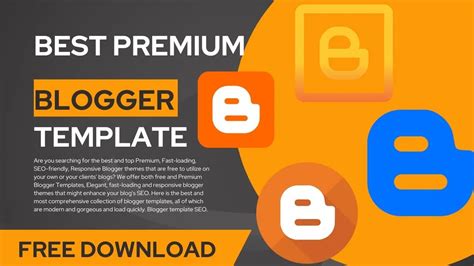 Top Free And Premium Blogger Templates Free Download Responsive Blogger