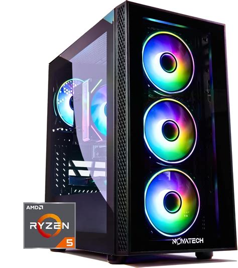 Novatech Phantom Prebuilt Gaming Pc Desktop Computer Amd Ryzen 7 5700g 16gb Ram Ddr4 512gb