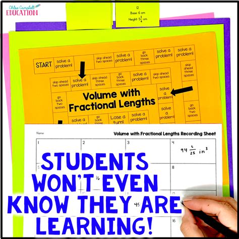 Volume Of Rectangular Prisms Game Volume Word Problems With Fractional Lengths Chloe