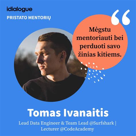 Dataengineering Mentoring Mentorship Data Teaching Tomas Ivanaitis
