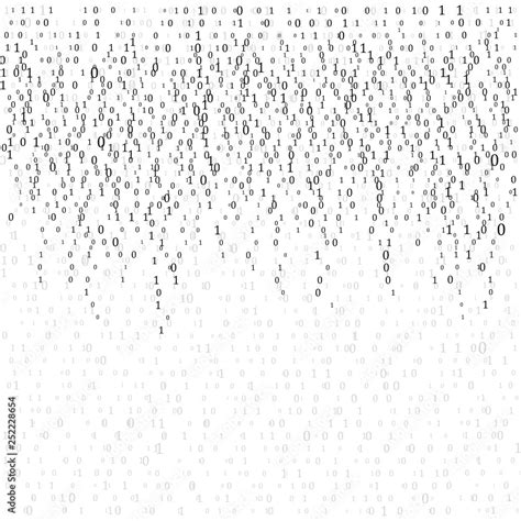 Binary Code Background Vector Black And White Background With Digits