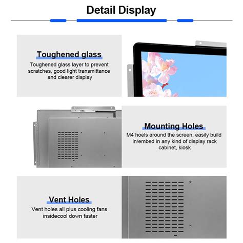 15 Dvi Vga Hdmi Input Open Frame Tft Lcd Monitor