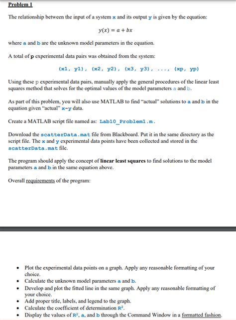 Solved Problem The Relationship Between The Input Of A Chegg Com