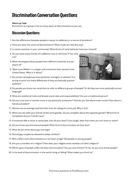 Discrimination Questions Pdf