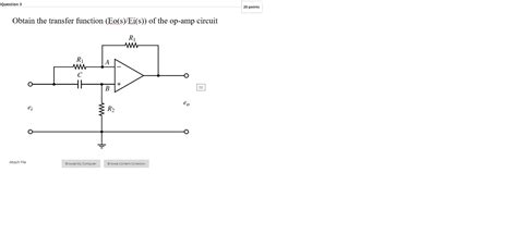 solved question 3 20 points obtain the transfer function