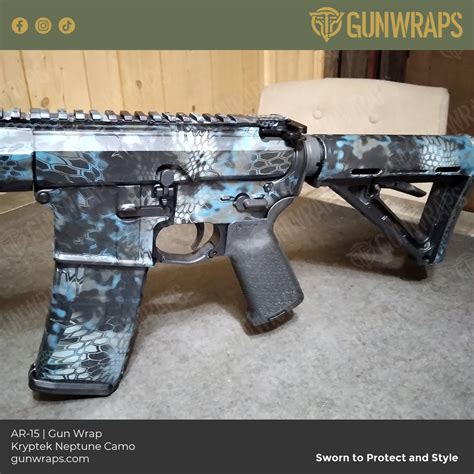 Kryptek Neptune Camo Gun Wrap For Ar 15