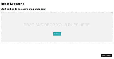 react dropzone codesandbox