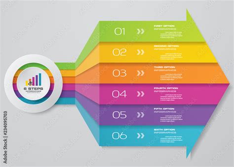 Steps Arrow Infographics Element Template Chart For Presentation Stock Vector Adobe Stock