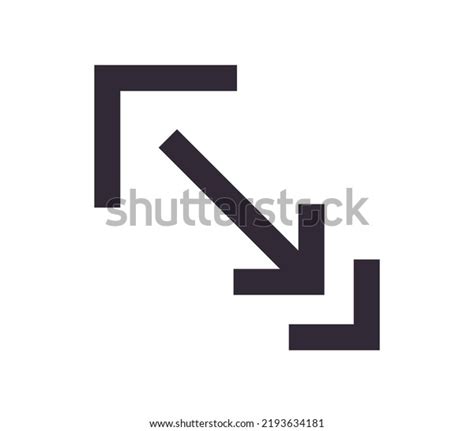 Scaling Symbol Sizing Arrow Icon Simple Vetor Stock Livre De Direitos