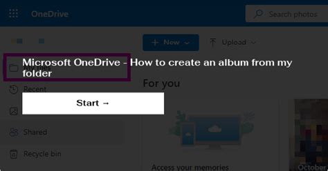 Microsoft Onedrive How To Create An Album From My Folder