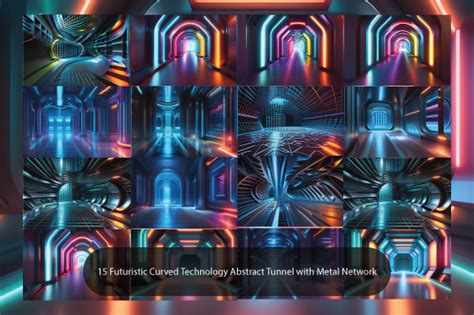 Futuristic Curved Technology Abstract Graphic By Saksenengmu Bro · Creative Fabrica