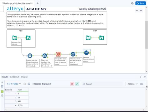 Challenge 426 Perfect Numbers Alteryx Community