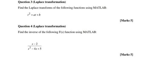 Solved Question Laplace Transformation Find The Laplace Chegg