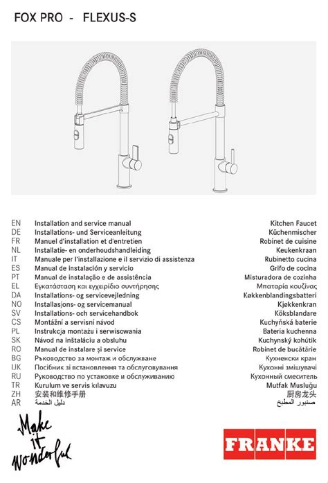 Manual Franke Fox Pro Faucet