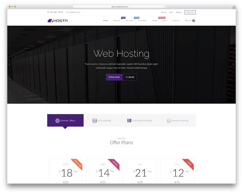 28 best html web hosting website templates 2020 colorlib