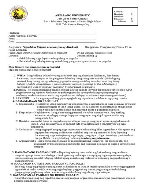 Dlp 2 Lecture Pagsulat Pdf