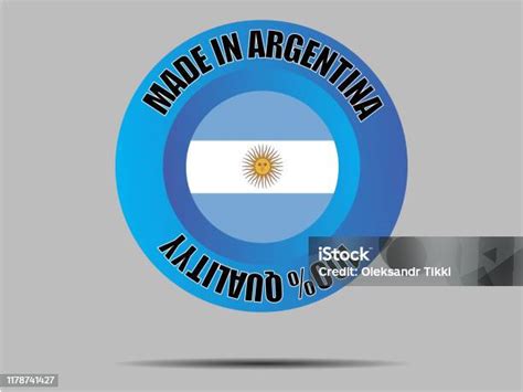 아르헨티나 국기 내부 만든 버튼 배경에 격리됩니다 원래 색상과 비율 크리에이티브 벡터 일러스트레이션 국가 집합 브랜드 로고 웹 국가 지리적 지역에 대한 스톡 벡터 아트 및
