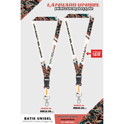 Lanyard Exclusive Unisel Ready Stock Shopee Malaysia