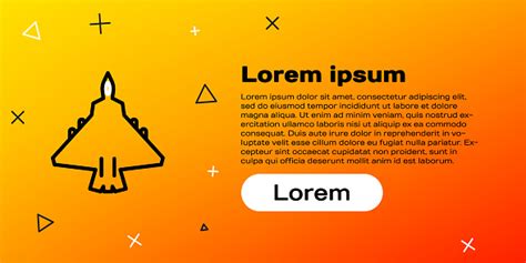 노란색 배경에 격리 된 라인 제트 전투기 아이콘 군용기 다채로운 개요 개념 벡터 일러스트레이션 Airshow에 대한 스톡 벡터 아트 및 기타 이미지 Istock