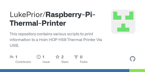 Github Lukepriorraspberry Pi Thermal Printer This Repository