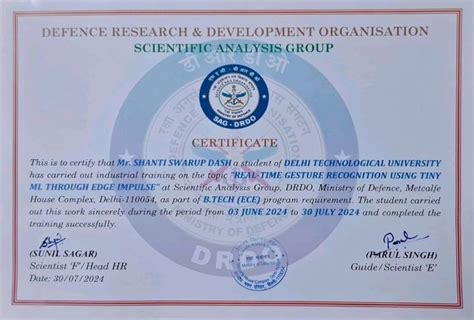 Shanti Swarup On Linkedin Internship Drdo Machinelearning Tinyml Edgeimpulse