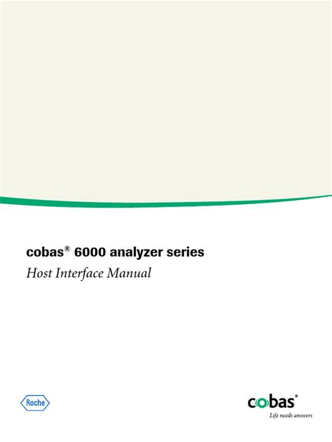 Cobas 6000 Series Host Interface Manual Edit Pdf Barcode System